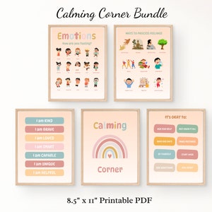 Calming Corner Bundle for Toddlers/ Kids | Printable PDF | Emotions ...