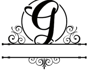 Letter G Split Monogram Digital File - Etsy