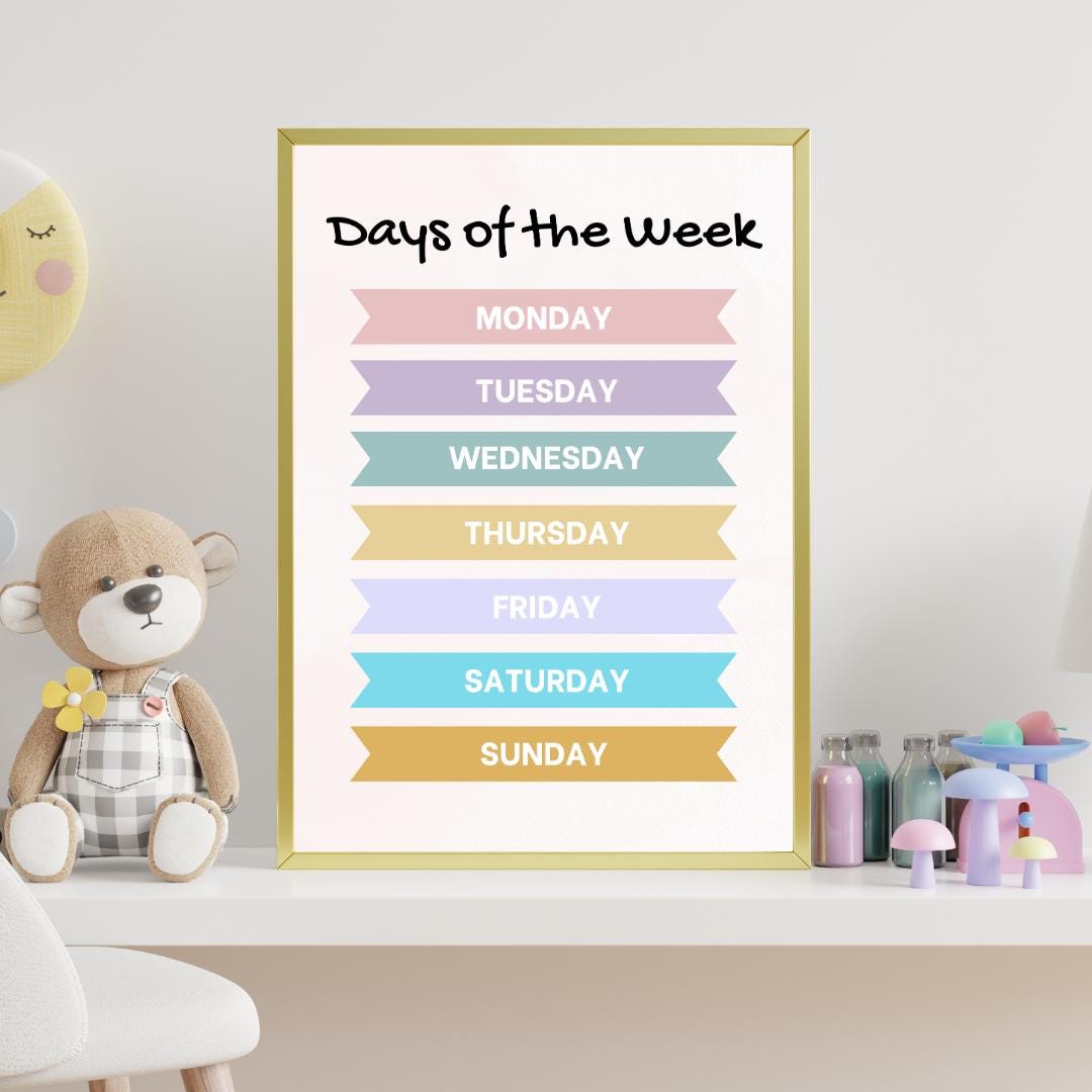 Muted Preschool Learning Poster Bundle | Printable PDF | Alphabet, Abcs ...