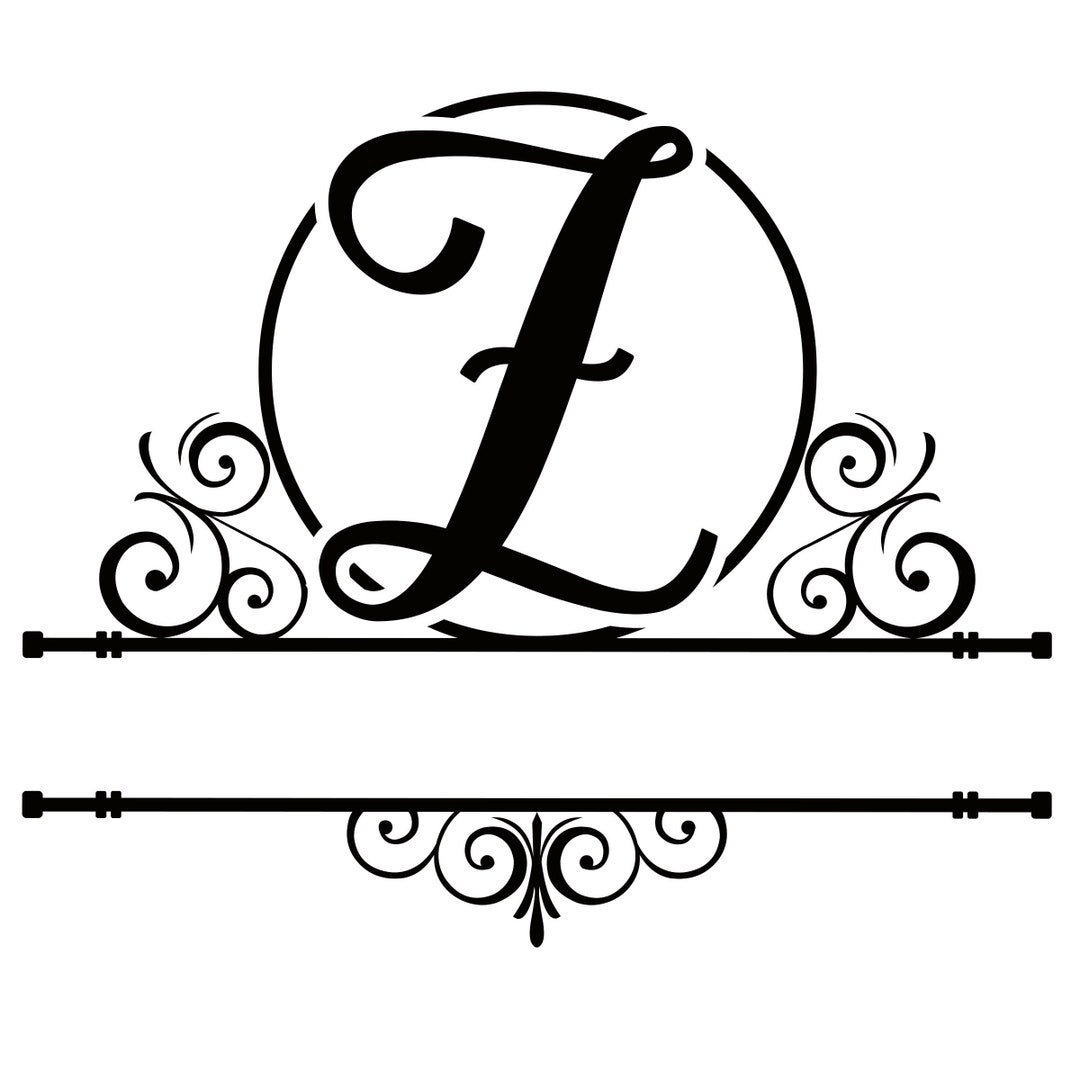 Letter Z Split Monogram | Digital File - Etsy