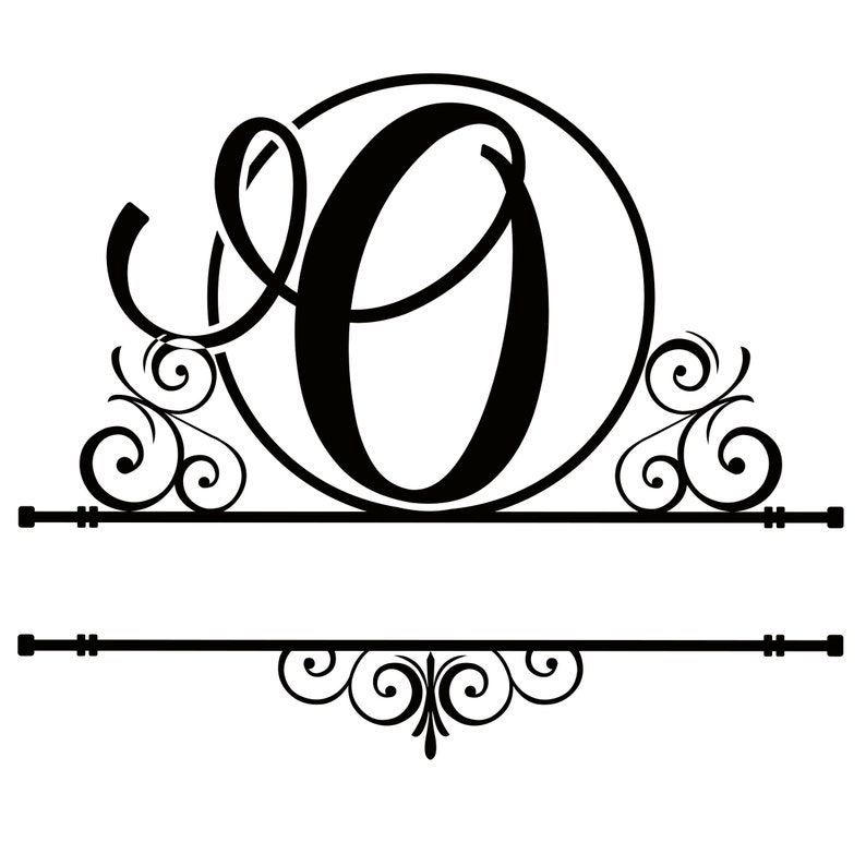 Letter O Split Monogram | Digital File - Etsy