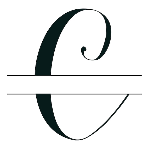 Letter C Split Monogram Digital File | Etsy