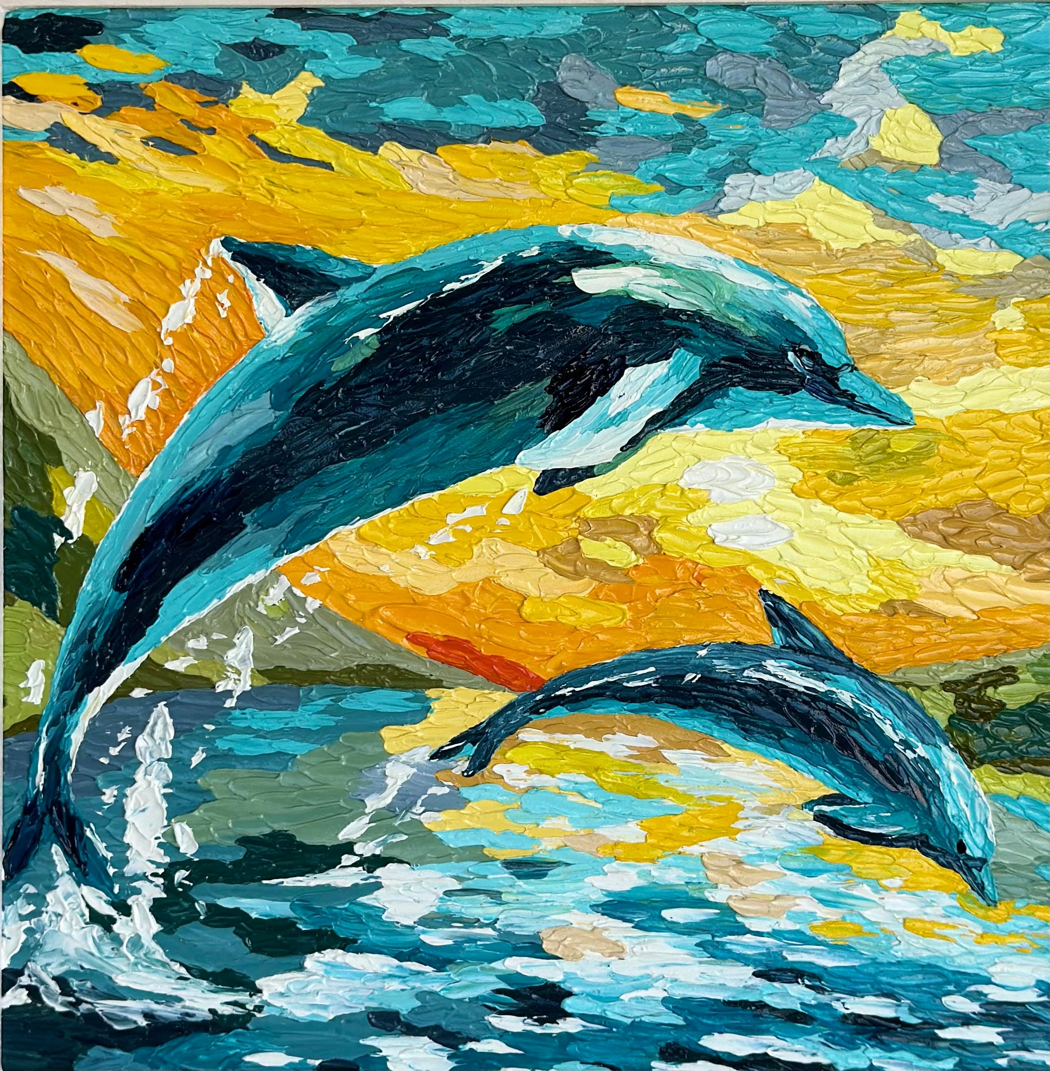 Dolphin Painting Abstract