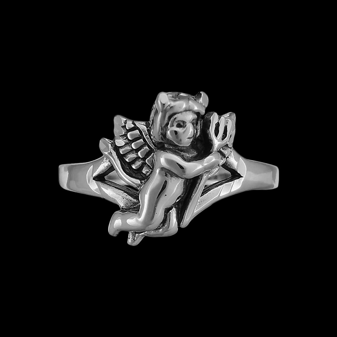 Devil Ring, 925 Sterling Silver Ring, Navajo Ring, Size 6.75 Ring ...