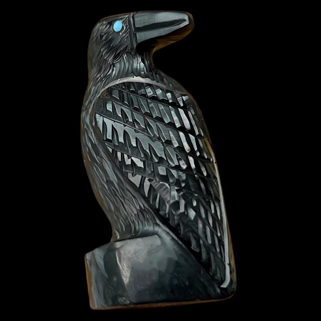 Zuni Fetish Handcarved Raven Fetish Trickster Fetish Prankster - Etsy