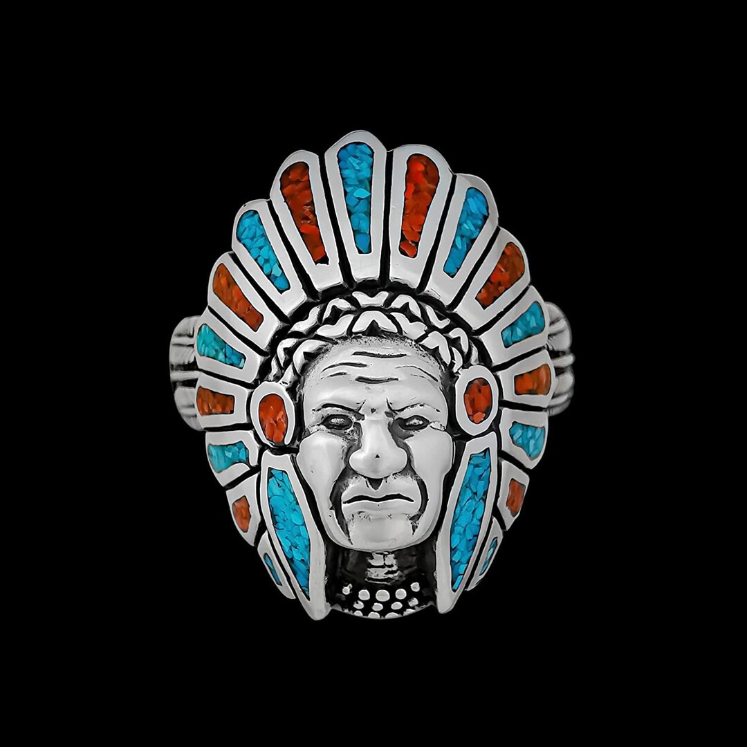 Indian Chief Ring, Native American Jewelry, Navajo Chief Ring ...
