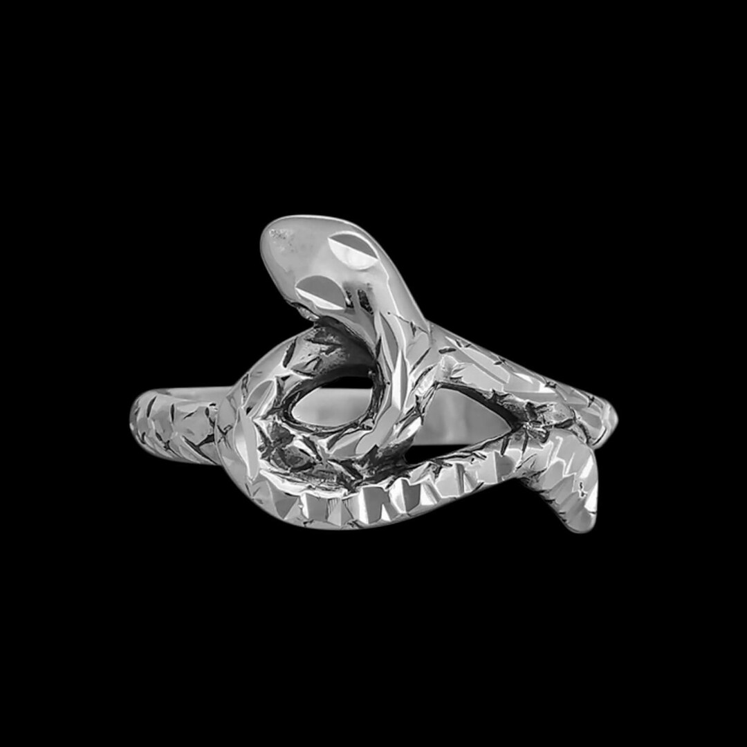 Diamond Cut Intertwined Snake Ring - Etsy