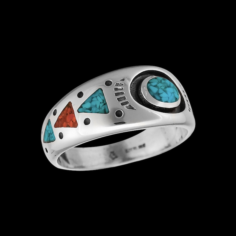 Navajo Handmade Ring • Roie Jaque Design • 925 Sterling Silver • Native ...