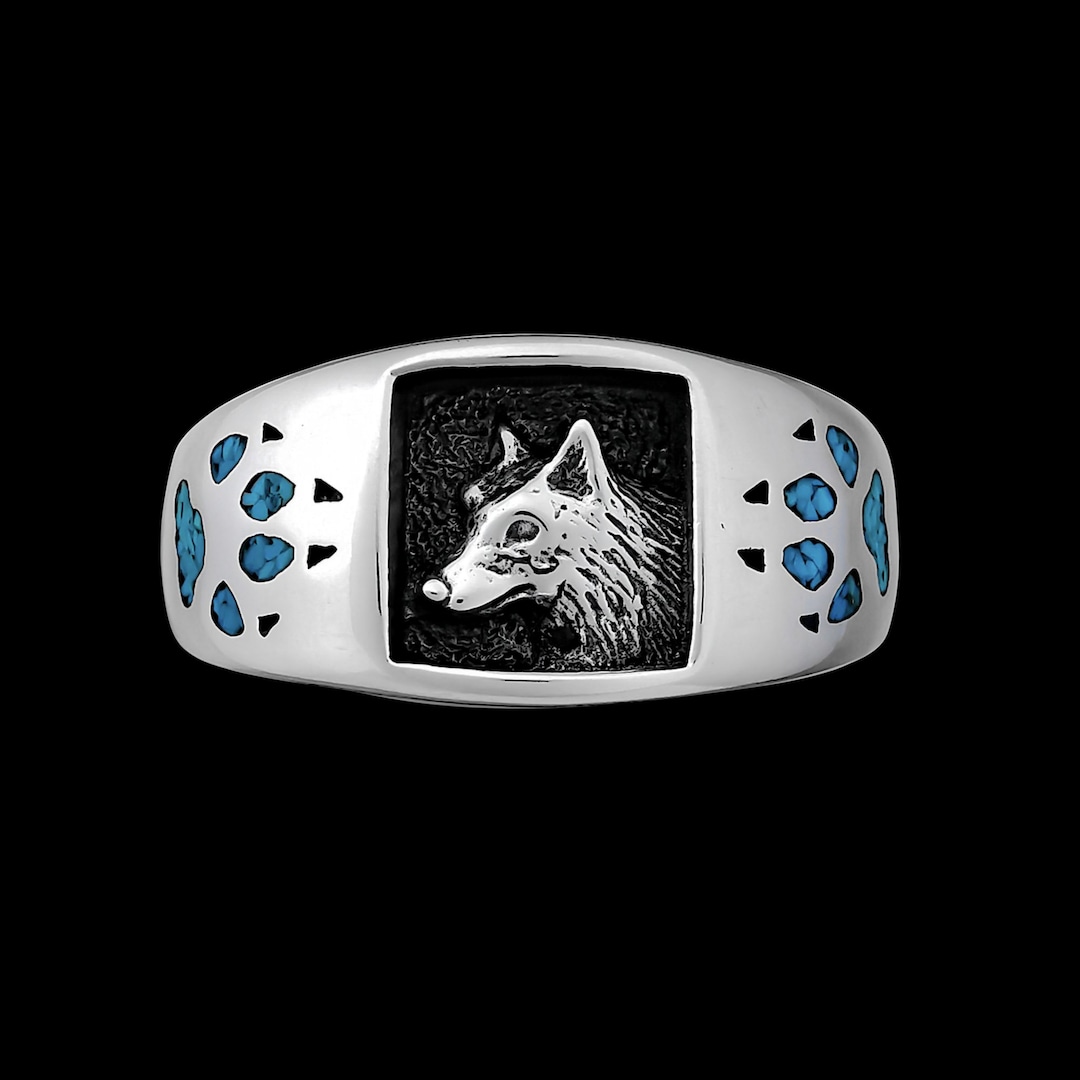 Navajo Handmade Wolf Ring • Wolf Claw Ring • 925 Sterling Silver ...