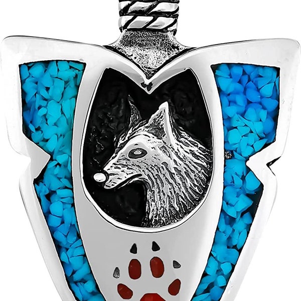 Wolf Arrowhead Necklace - Etsy