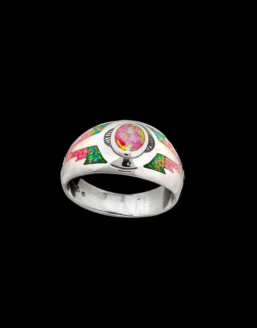 Southwest Navajo Ring Native American Style 925 Sterling Silver ...