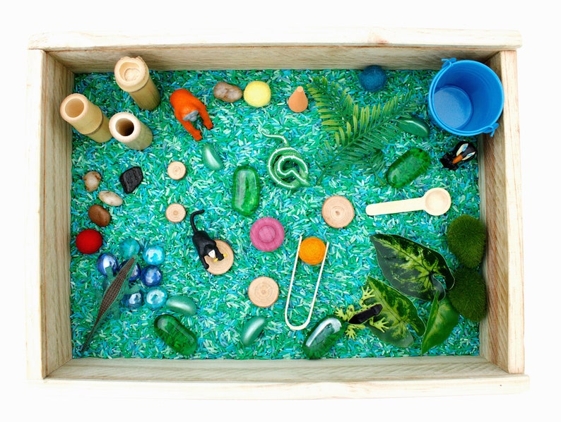 Rainforest Sensory Play Kit Play Dough Kit Busy Box Sensory - Etsy