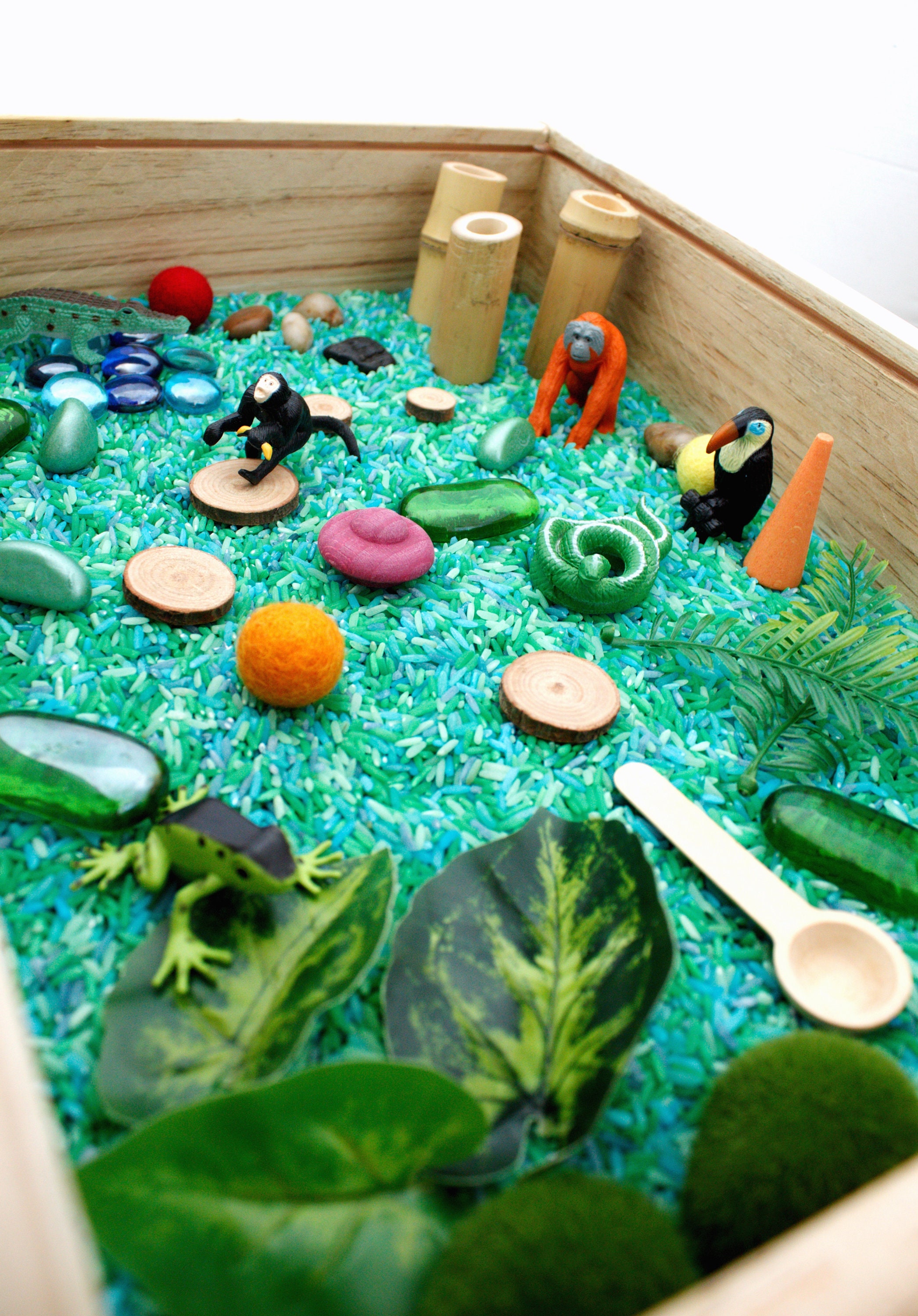 Rainforest Sensory Play Kit Play Dough Kit Busy Box Sensory - Etsy