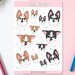 Silly Pomsky Sticker Sheet Cute Chibi Kawaii Dog Stickers, Digital Art ...