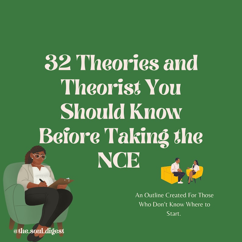 32 Theories and Theorist You Should Know Before Taking the NCE, 1st Edition - Etsy