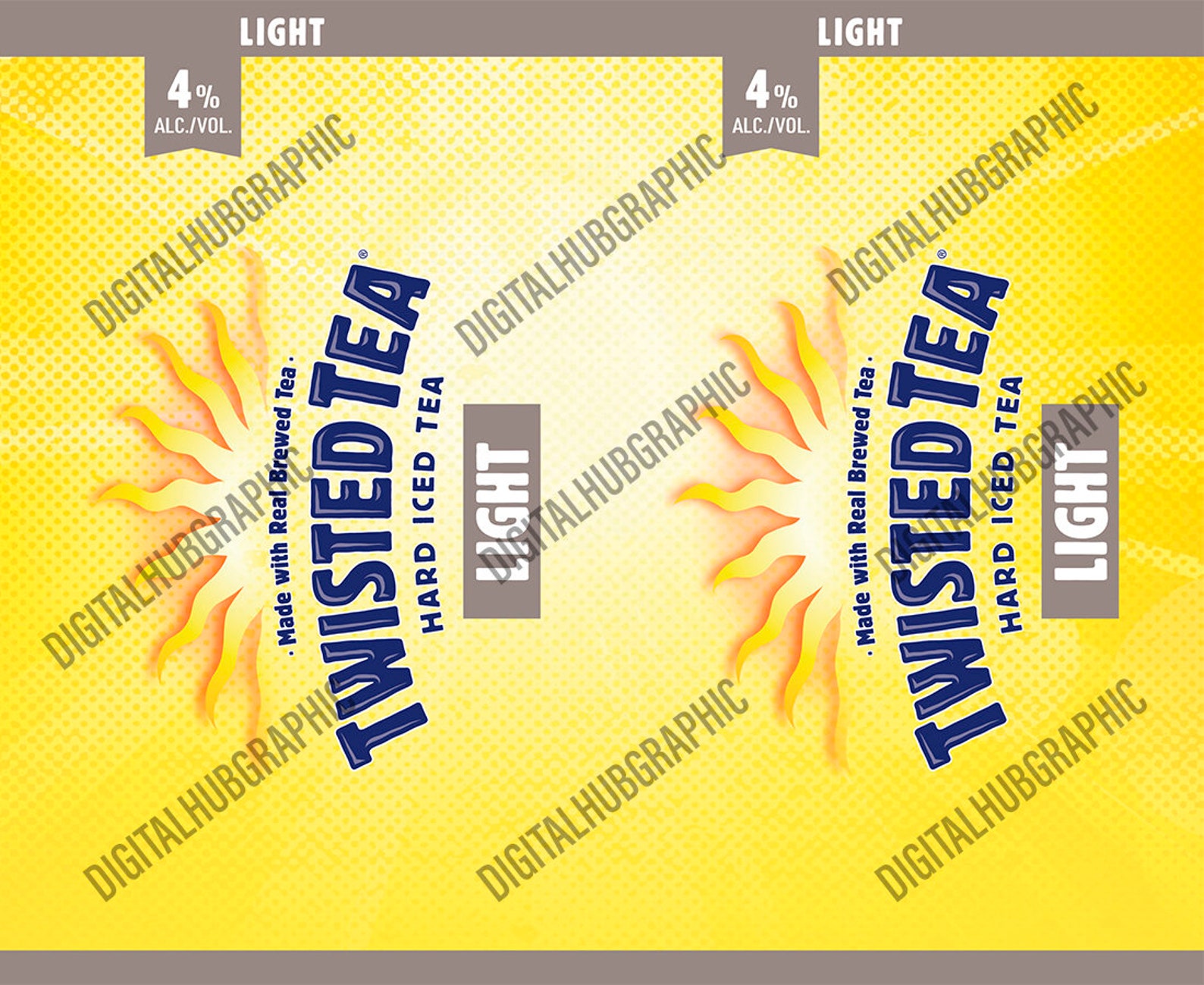 Twisted Tea Light Design Template Skinny Tumbler 20oz 30oz - Etsy
