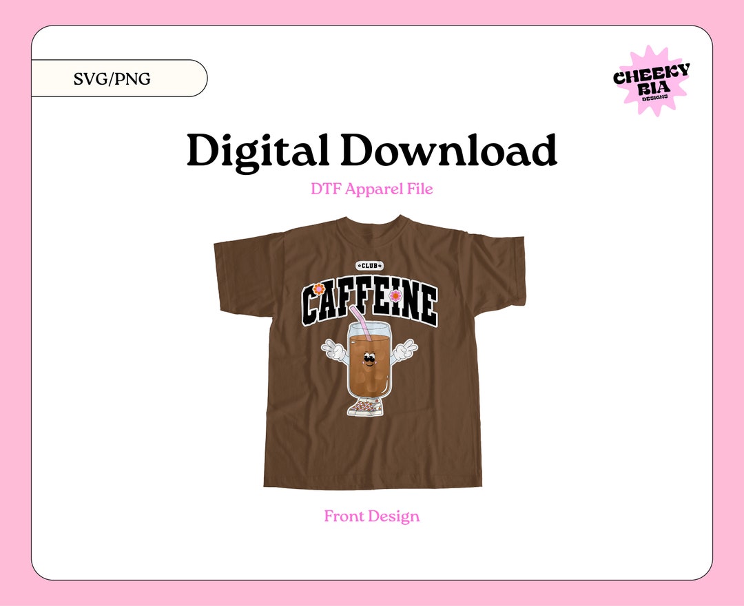 Caffeine Club Varsity Letter | SVG | PNG for Sublimation, Apparel ...