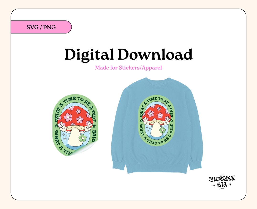 Mushroom Label SVG PNG, Mushie Label, Sticker File, Digital Download ...