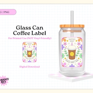 Iced Coffee Label SVG PNG | Coffee Label | Sticker File | Trendy ...