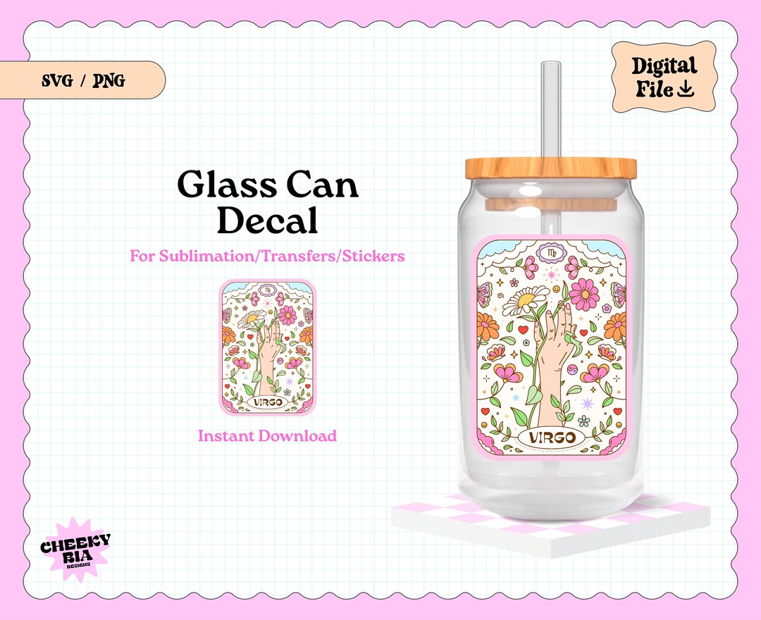 Zodiac Virgo Decal/sticker/label | SVG PNG | Retro | Groovy - Etsy