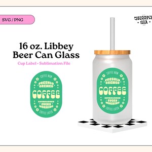 Retro Coffee Label SVG PNG | Cold Brew Coffee Label | Sticker File ...