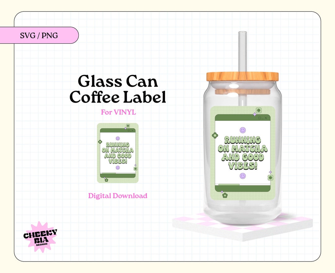 Retro Matcha Label SVG PNG | Matcha Label | Sticker File | Trendy ...