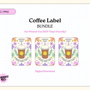 Iced Coffee Label Bundle SVG PNG | Coffee Label | Sticker File | Trendy ...