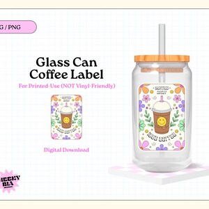 Iced Coffee Label SVG PNG | Coffee Label | Sticker File | Trendy ...