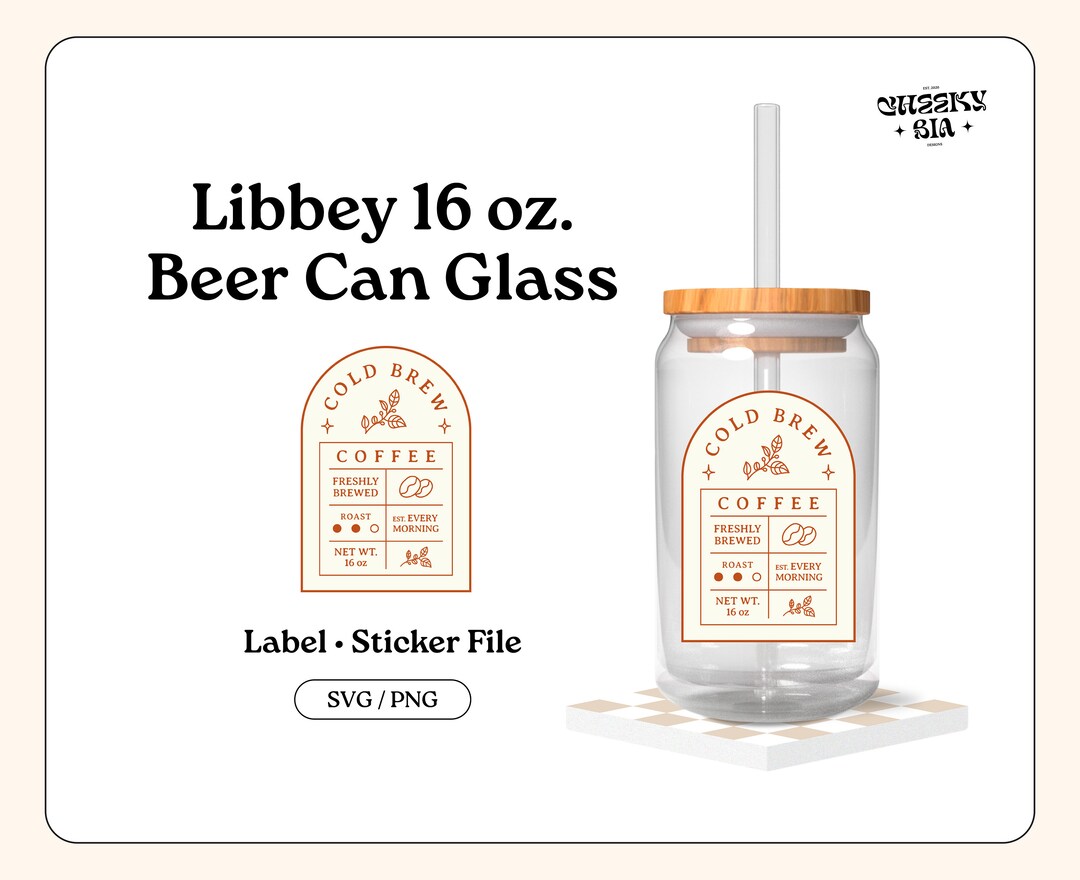 Coffee Label SVG PNG | Cold Brew Coffee Label | Sticker File | Trendy ...