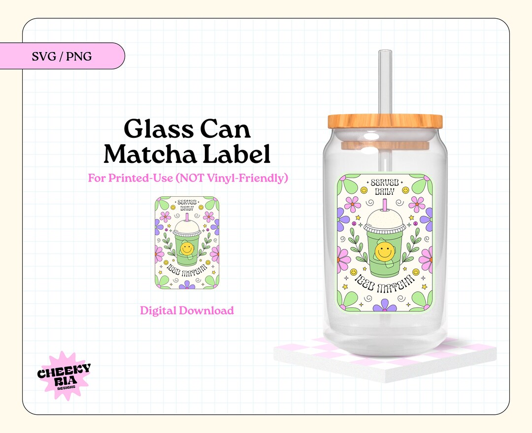 Matcha Label SVG PNG | Matcha Png | Sticker File | Trendy | Decal ...