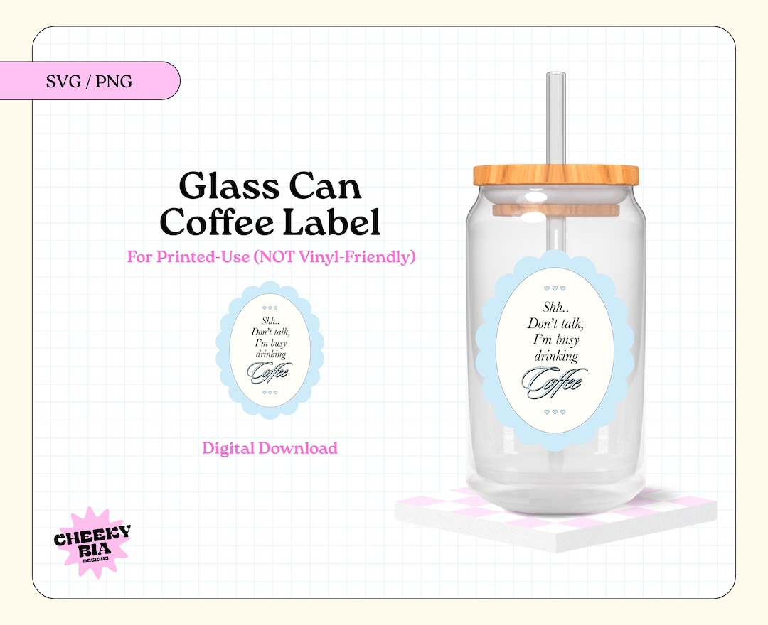 Coffee Label SVG PNG | Cold Brew Coffee Label | Sticker File | Trendy ...