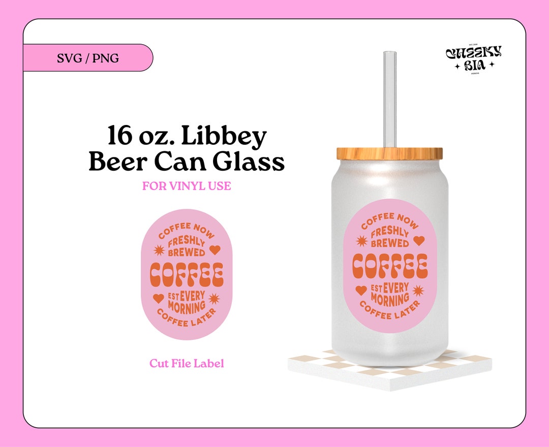 Coffee Label SVG PNG Outline Version VINYL Label Sticker File Trendy ...