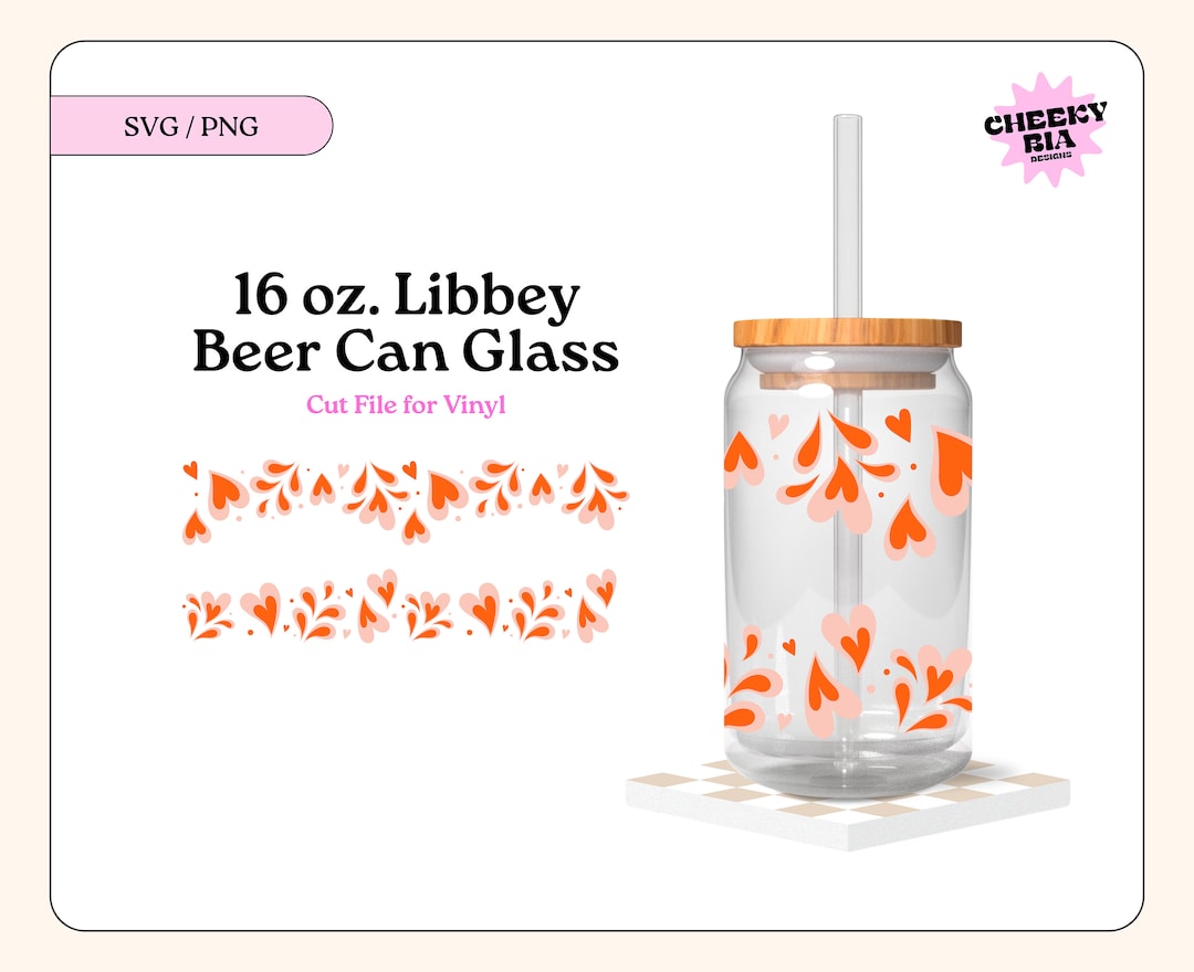 Groovy Hearts Cup Wrap | SVG | PNG | Glass Cup | Trendy | Aesthetic ...