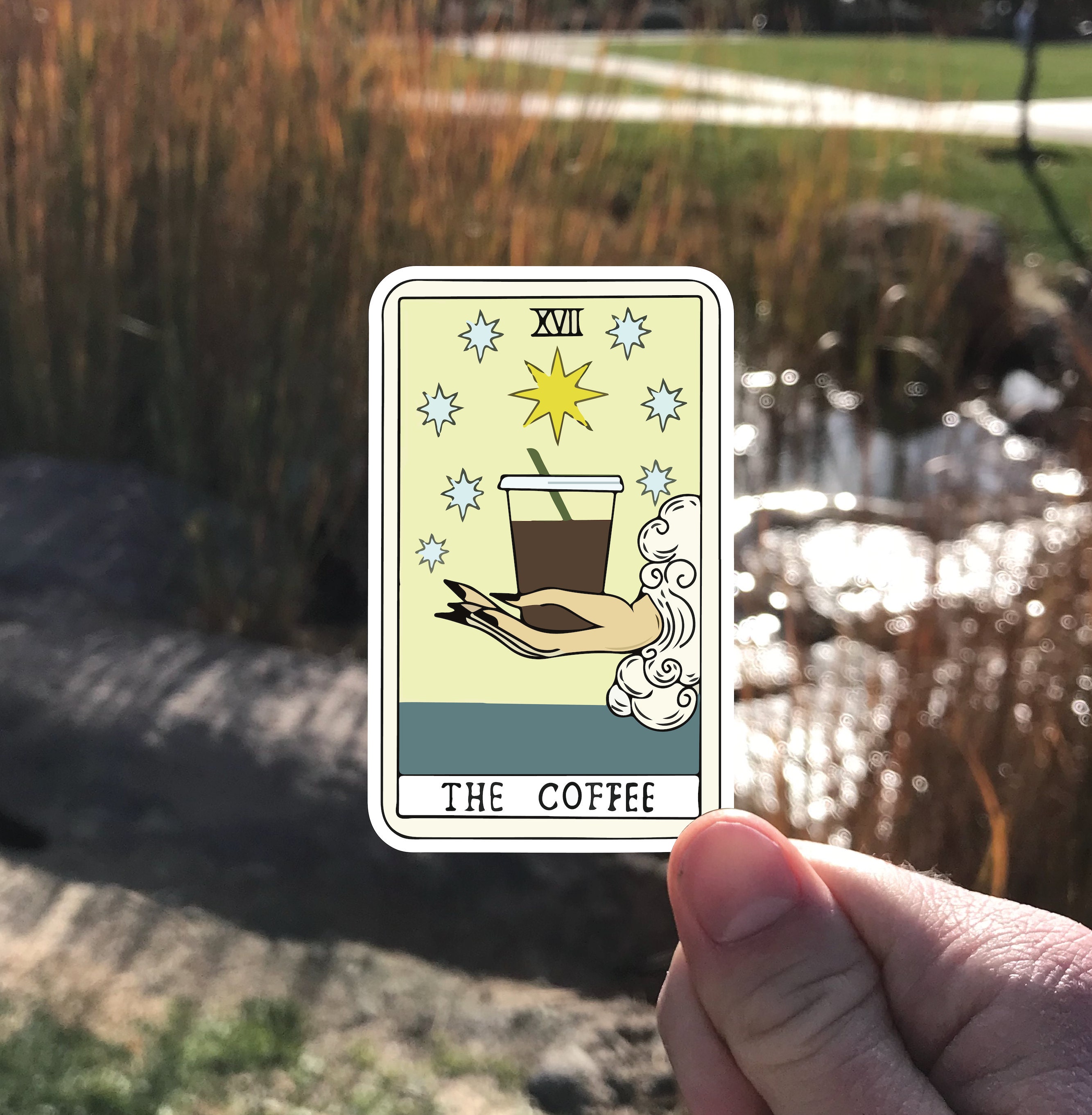 Stickers, Labels & Tags Paper & Party Supplies Iced Coffee Holographic ...