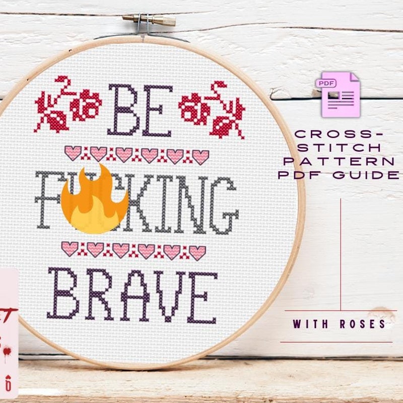 Profane Cross Stitch - Etsy