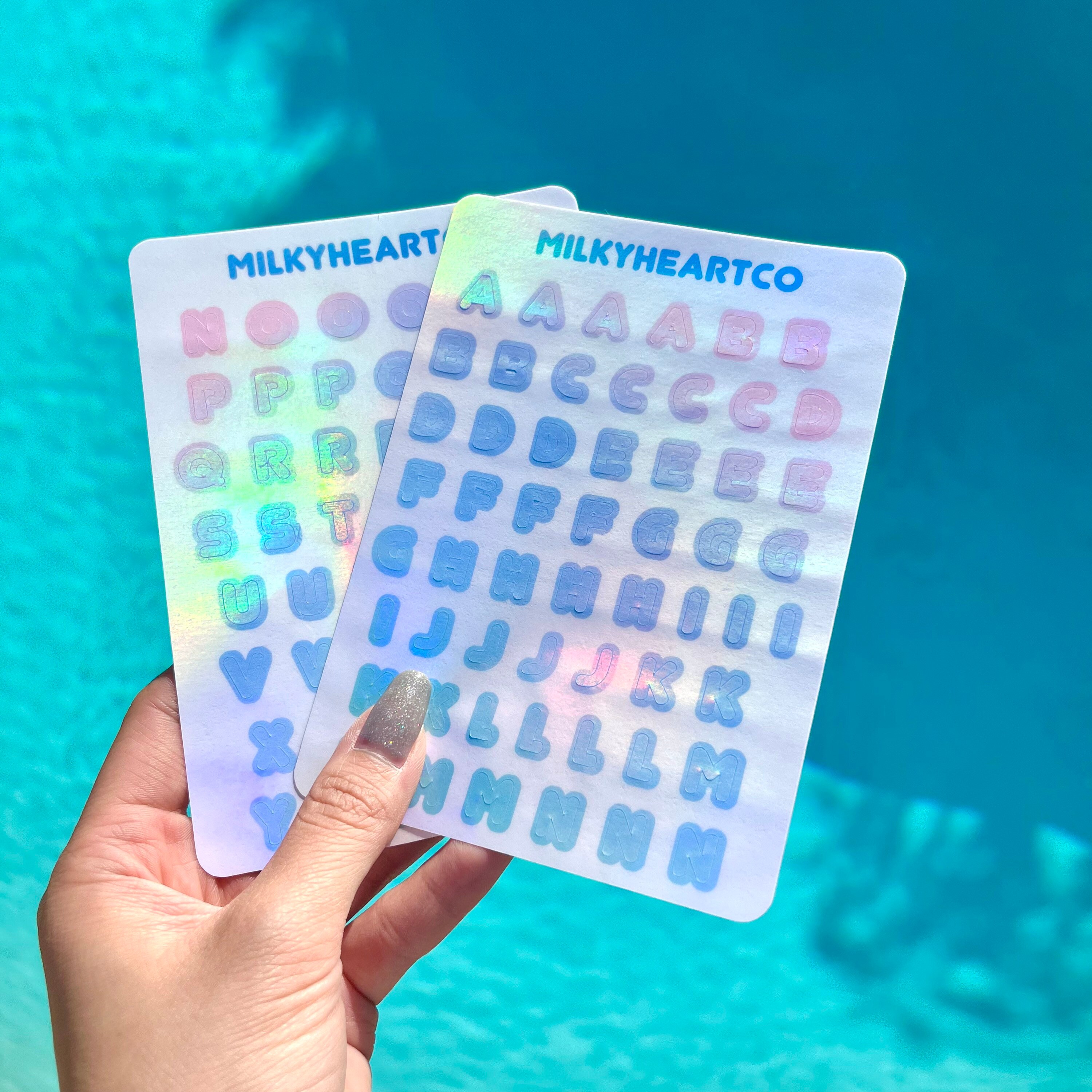 Holographic Rainbow Gradient Alphabet Stickers - Etsy