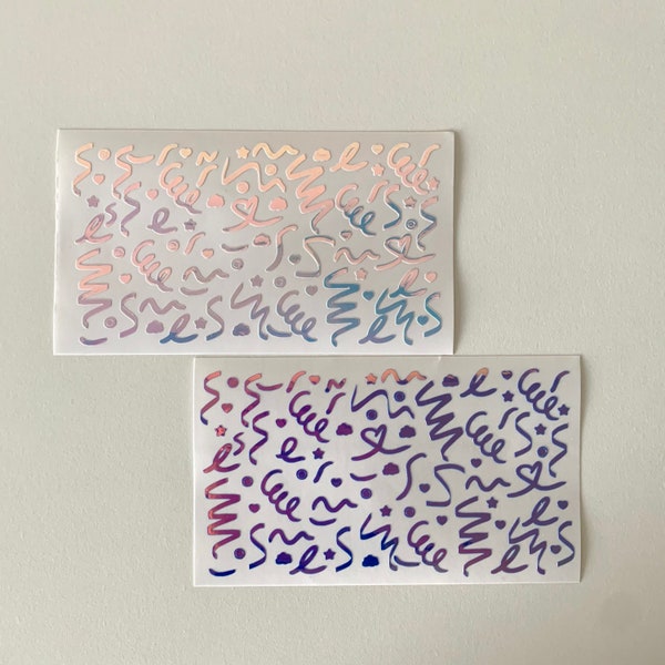 Vinyl Confetti Stickers - Etsy