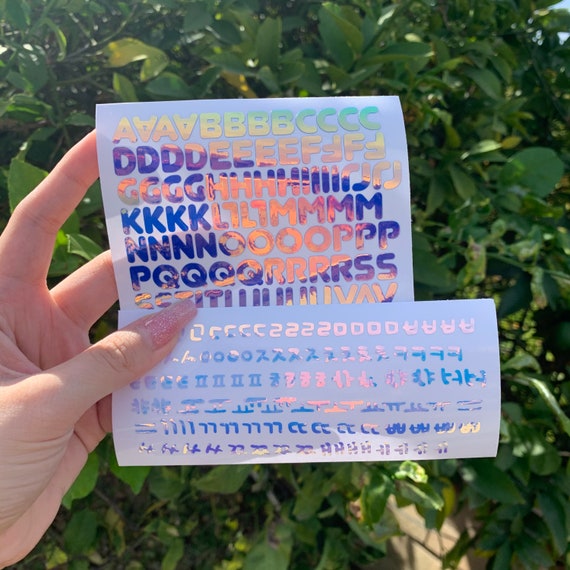 Holographic Vinyl Alphabet & Hangul Stickers | Etsy