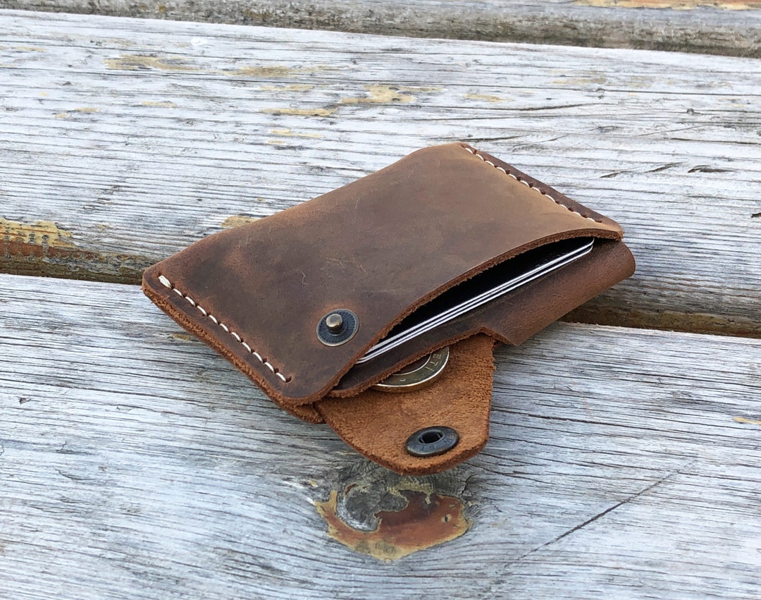 Slim Leather Wallet, Minimalist Leather Wallet, Leather Wallet, Unisex ...