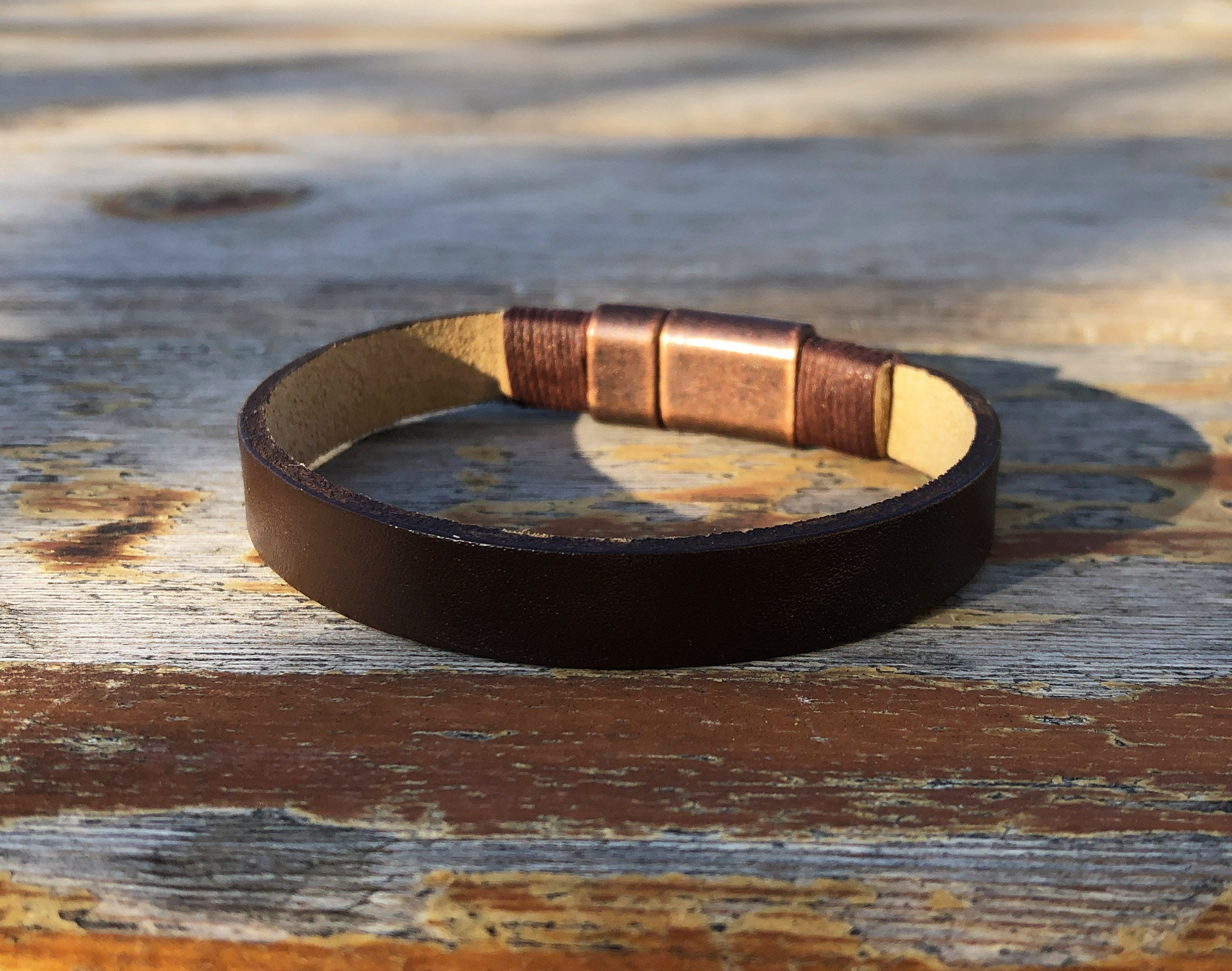 Personalized Leather Bracelet – Hidden Message, Custom Anniversary Gift ...