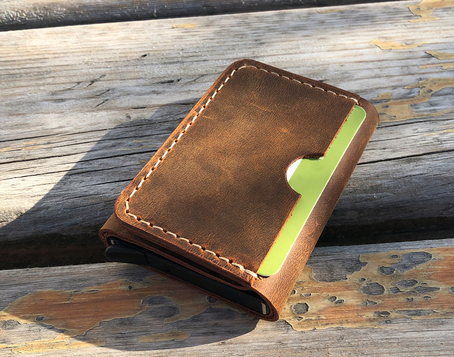 Slim Leather Wallet Minimalist Leather Wallet Leather - Etsy