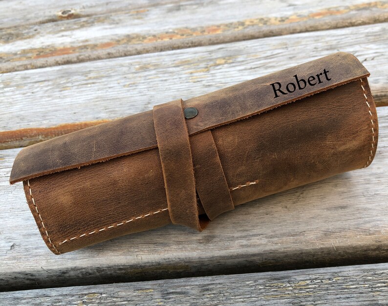 Leather Pencil Roll Pencil Roll Artist Roll Pen Case Gift - Etsy