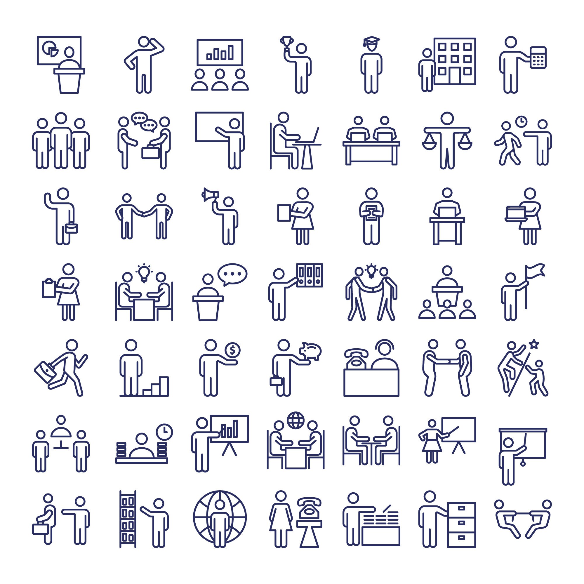 Pictogram Working/Office/job/vector/icon/Business | Etsy