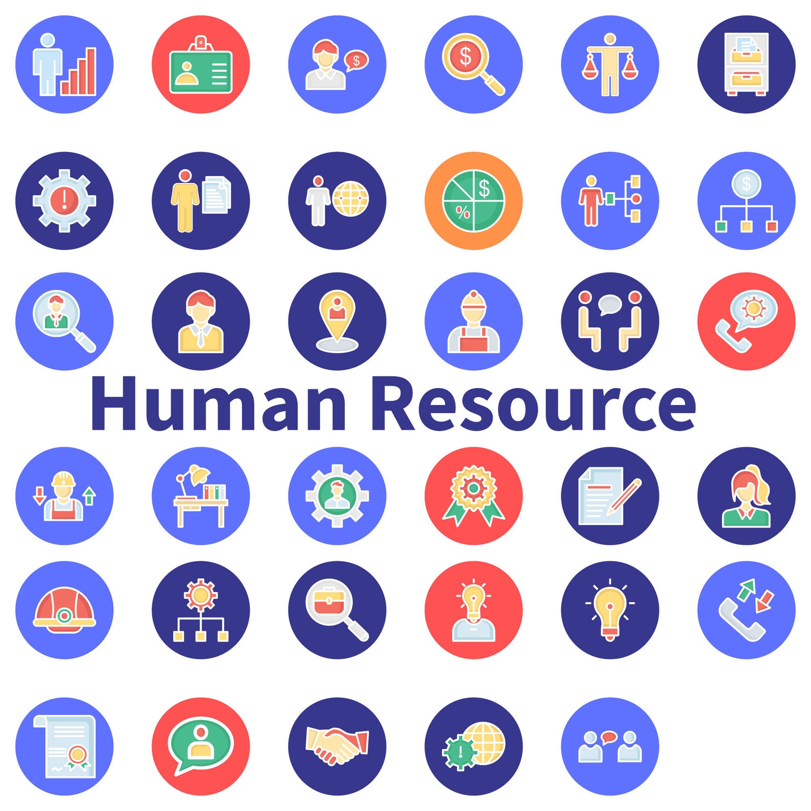 HR & Management Vector Icons/Human | Etsy