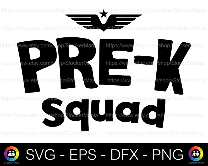 Pre K Squad Pre K Svg Prek Svg Pre-k Svg School Svg - Etsy