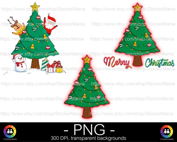 Christmas Tree Bundle PNG Xmas Tree PNG Sublimation Graphic | Etsy