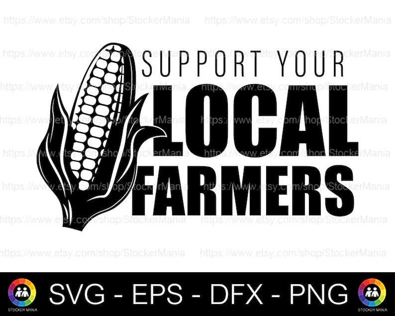 Support Your Local Farmers Svg | Farm Svg | Livestock Svg | Farming Svg ...
