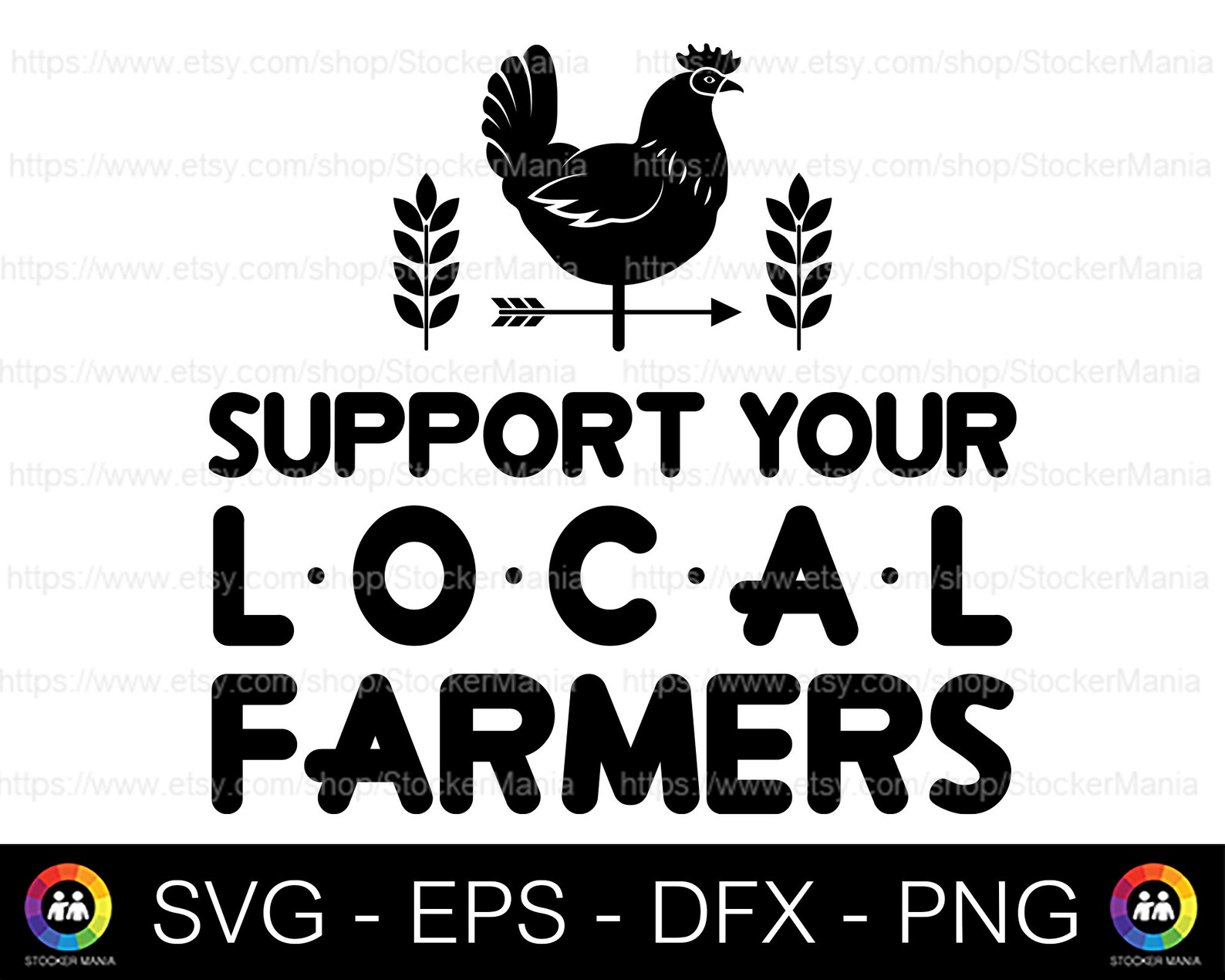 Support Your Local Farmers Svg, Farm Svg, Livestock Svg, Farmers Market ...