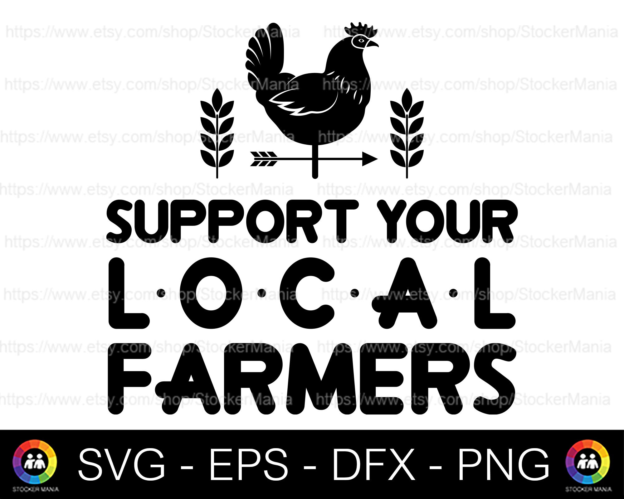 Support Your Local Farmers Svg, Farm Svg, Livestock Svg, Farmers Market ...