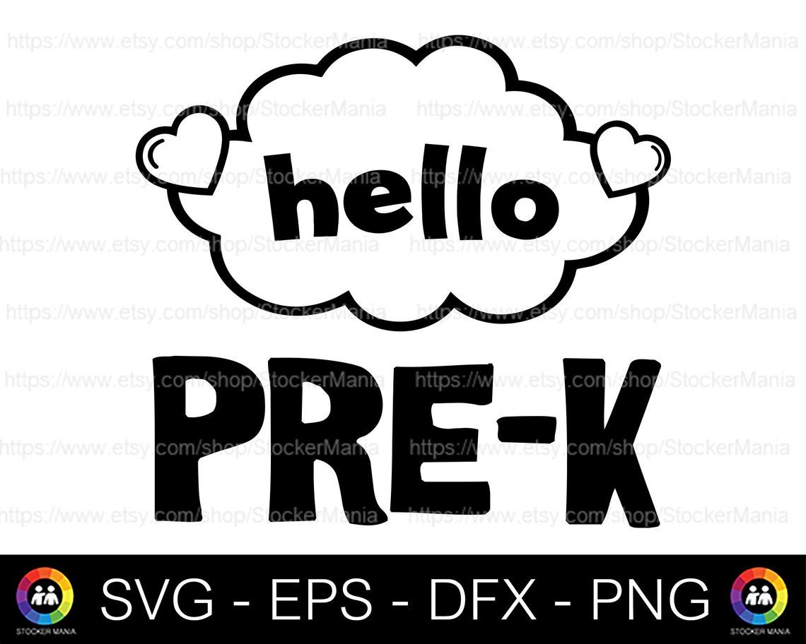 Hello Pre-k Svg Pre K Svg Prek Svg Pre-k Svg School Svg - Etsy